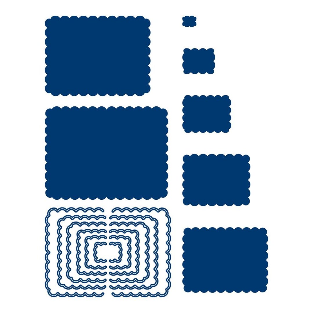 Reflections Scallop Rectangle Die Set by Stephanie Weightman | Tattered ...