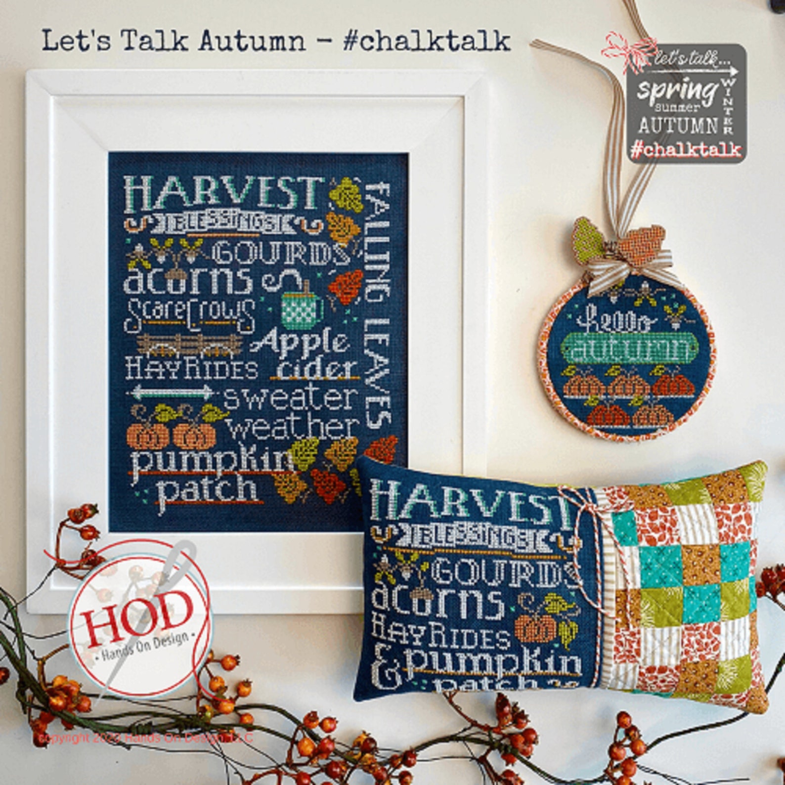 Let's Talk Autumn Counted Cross Stitch Chart Designed by Cathy ...