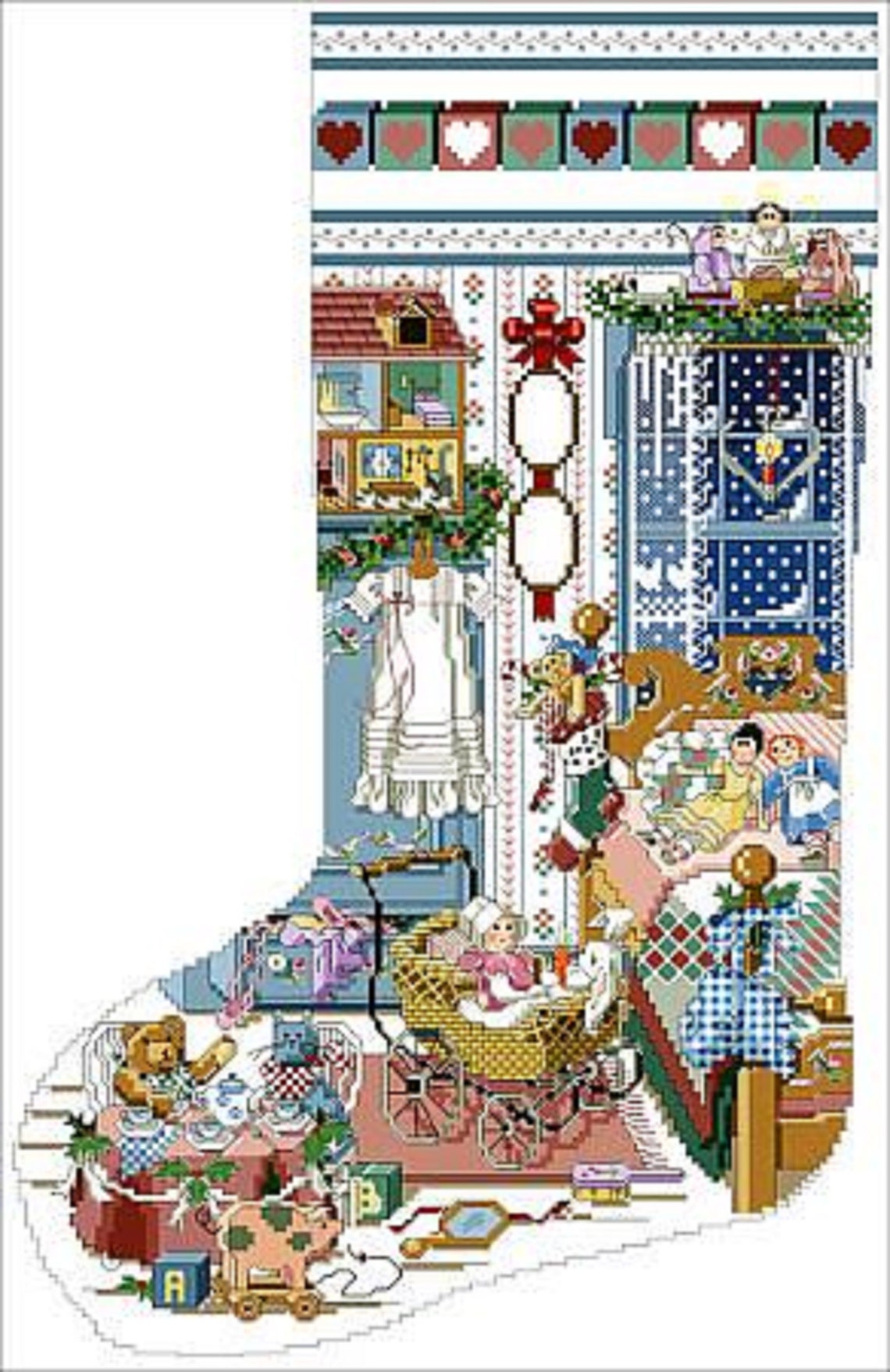 Sugar and Spice Heirloom Stocking Designed by Sandy Orton - Etsy