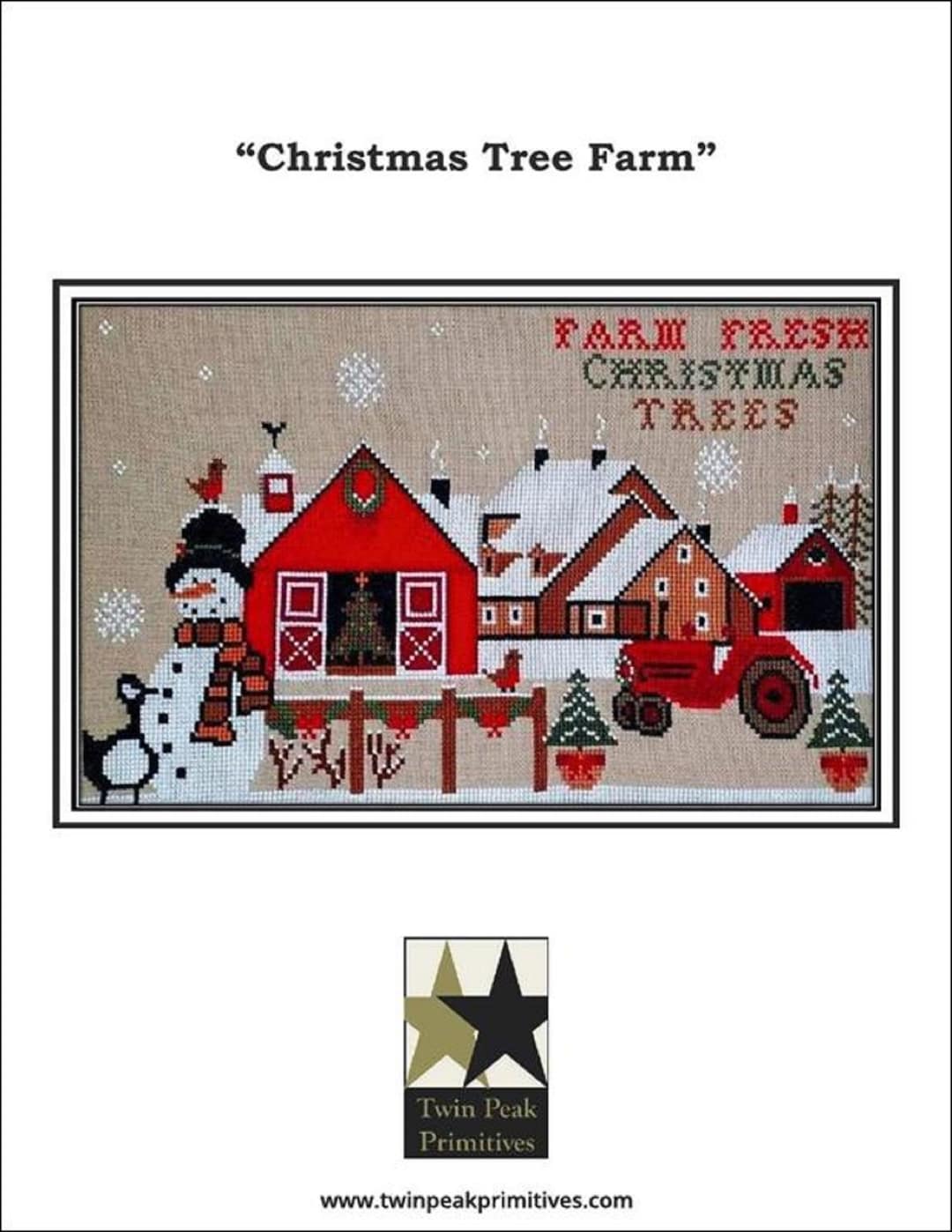 Christmas Tree Farm Counted Cross Stitch Pattern by Designer Nurdan ...