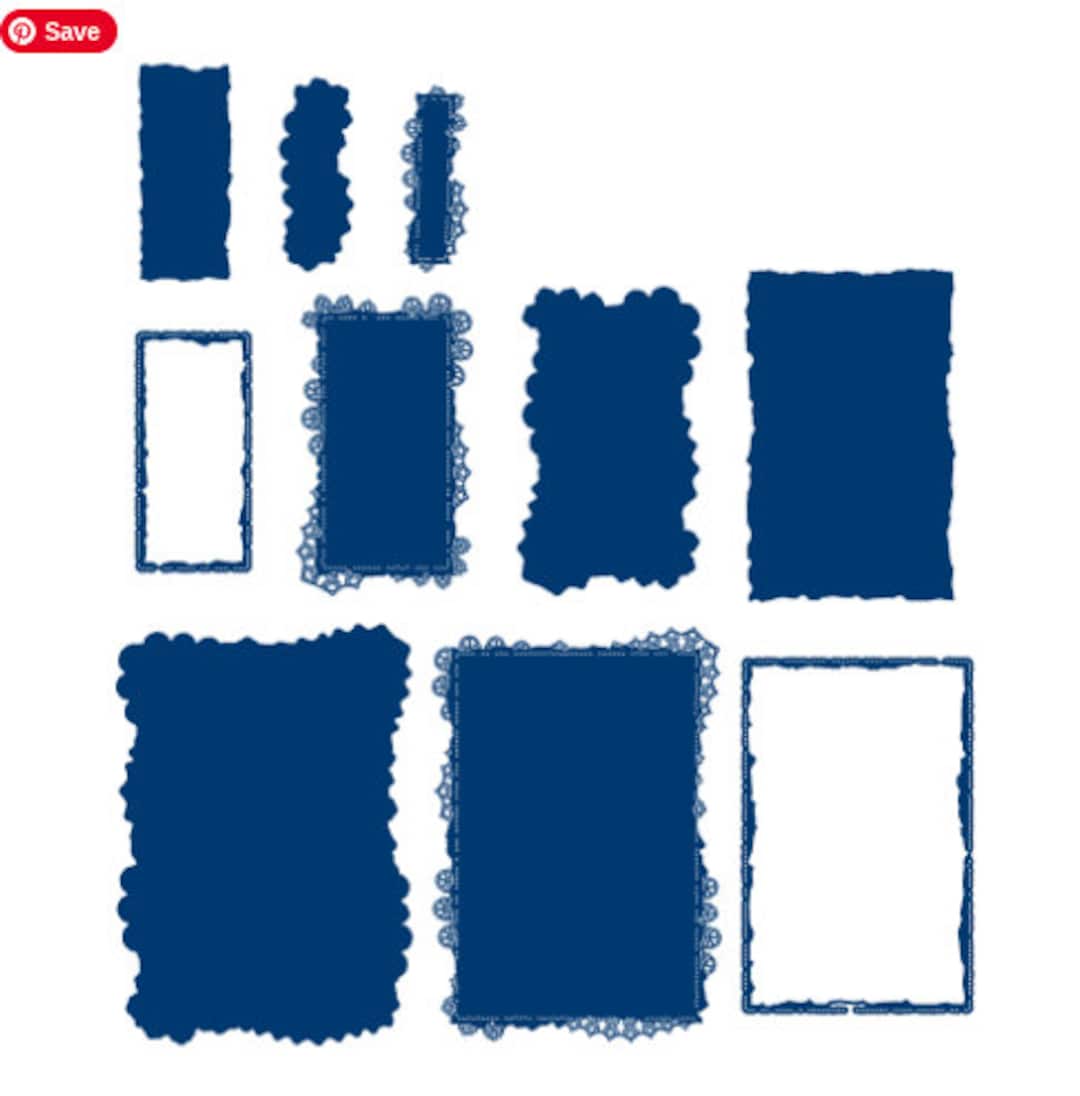 Tattered Lace Rectangle Frames Die Set | Die Cut Sets for Scrapbooking ...