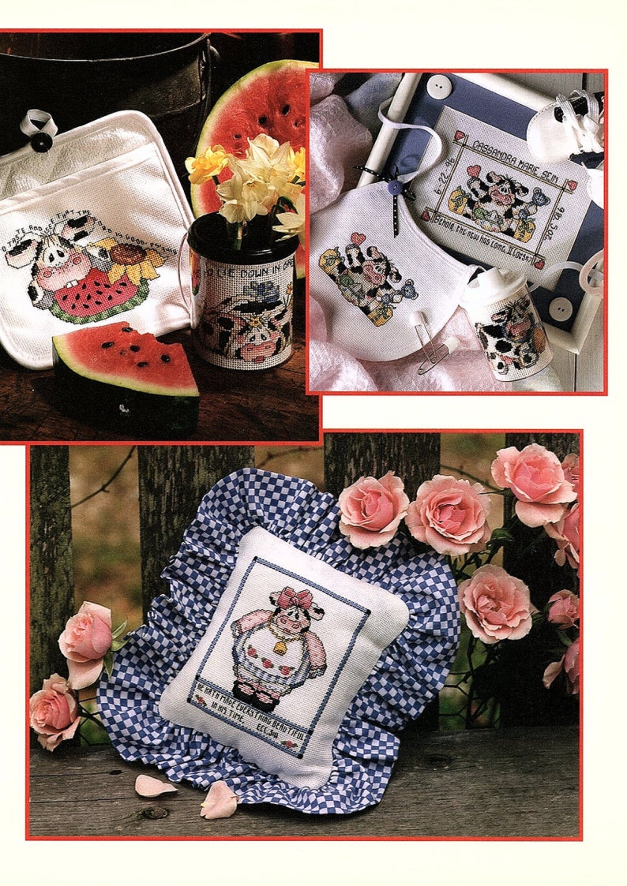 Choice of Cow Cross Stitch Charts--out of Print--cowscapes OR Holy Cow ...