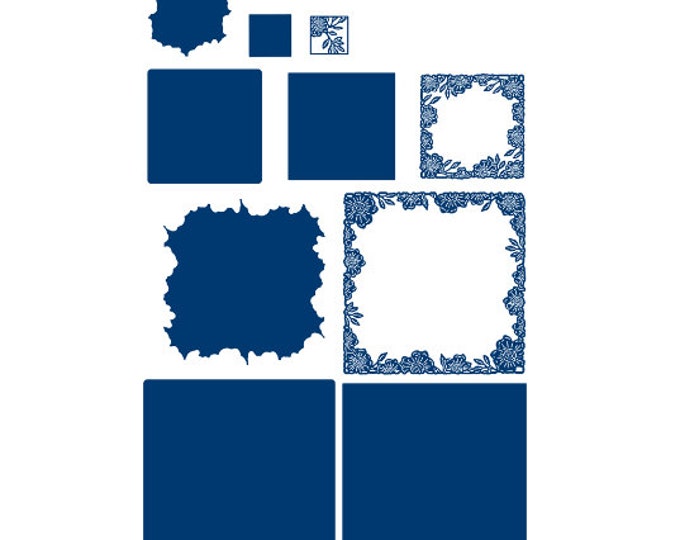 Floral Frame Square Die Set by Tattered Lace | Die Cut Sets for ...