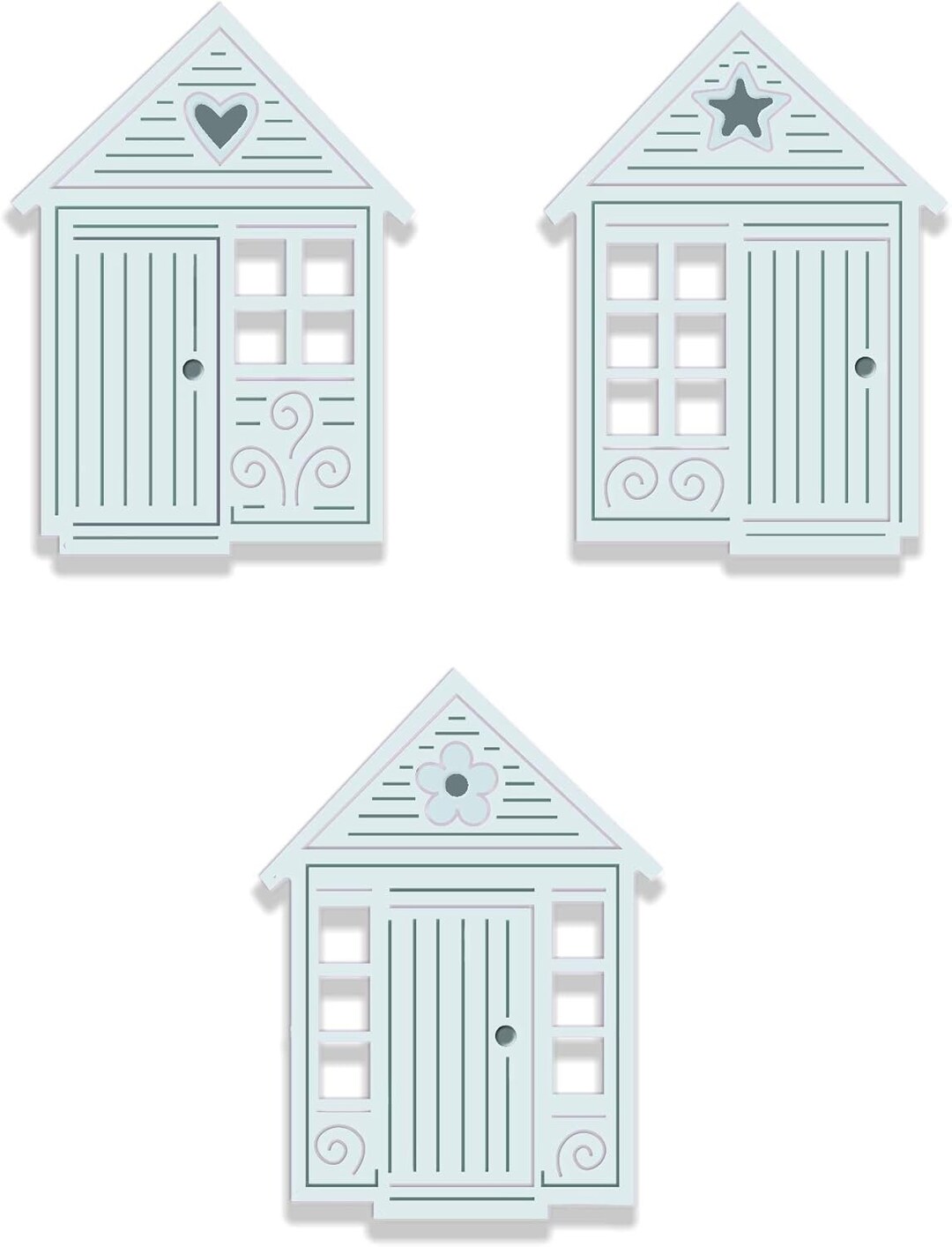 Sue Dix Beach Huts Cutting Die Set | Sweet Dixie Cutting Dies | Die Cut ...