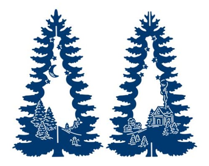 Staying Home for Christmas Tree Die Set by Tattered Lace (discontinued ...