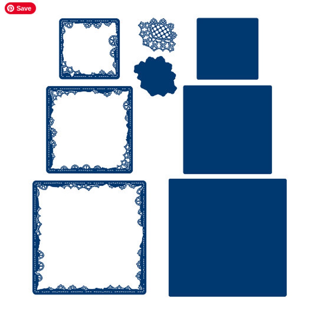 Raggedy Square Patch Aperture Die Set by Tattered Lace | Die Cut Sets ...