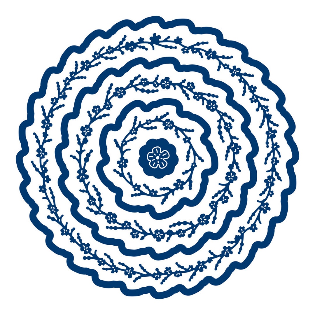 Floral Overlay Flowers Circles Die Set by Stephanie Weightman ...