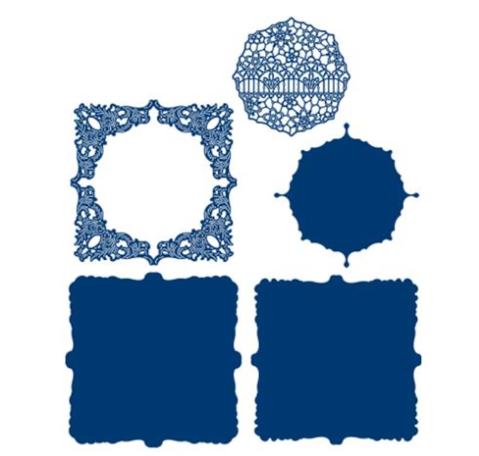 Fluttering Plume Square Frame Die Set by Tattered Lace (discontinued ...