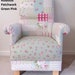 Vintage Patchwork Rosebud Sage Fabric Adult Chair & Footstool Nursery ...