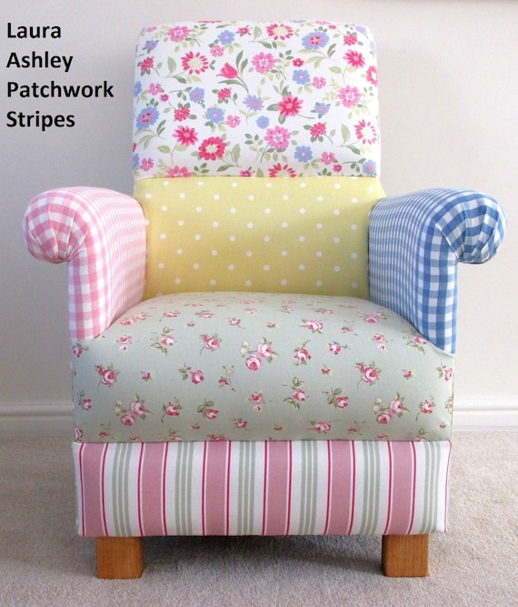 Patchwork Fabric Adult Chairs Armchairs Accent Pink Blue Grey Mustard Floral Small Lilac Mauve Ochre Bedroom Nursery Statement Kitchen New Etsy