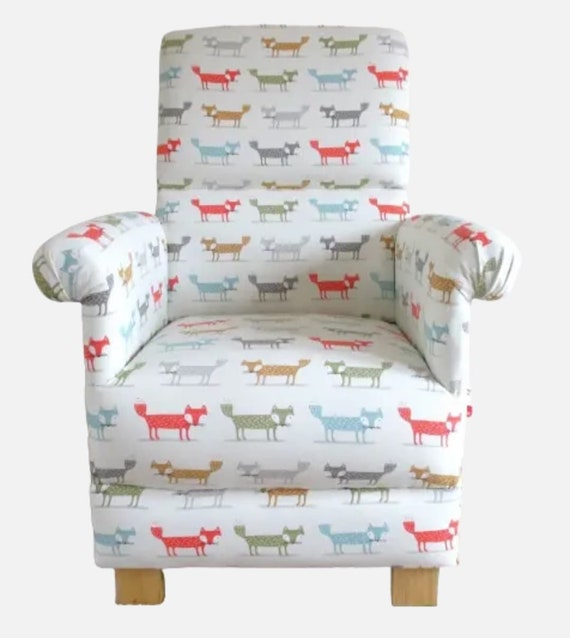 Fryetts Foxy Fox Fabric Adult Chair Armchair Foxes Animals - Etsy UK