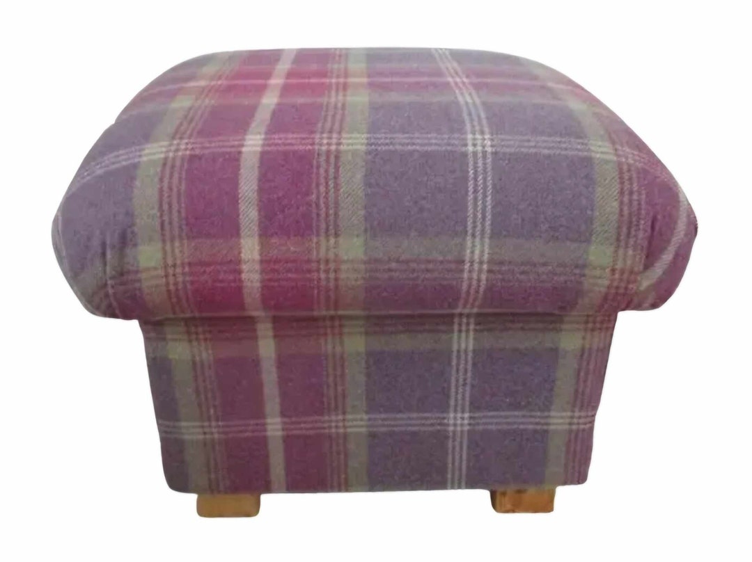 Storage Footstool Pouffe Ottoman Porter & Stone Balmoral Woollen Fabric ...