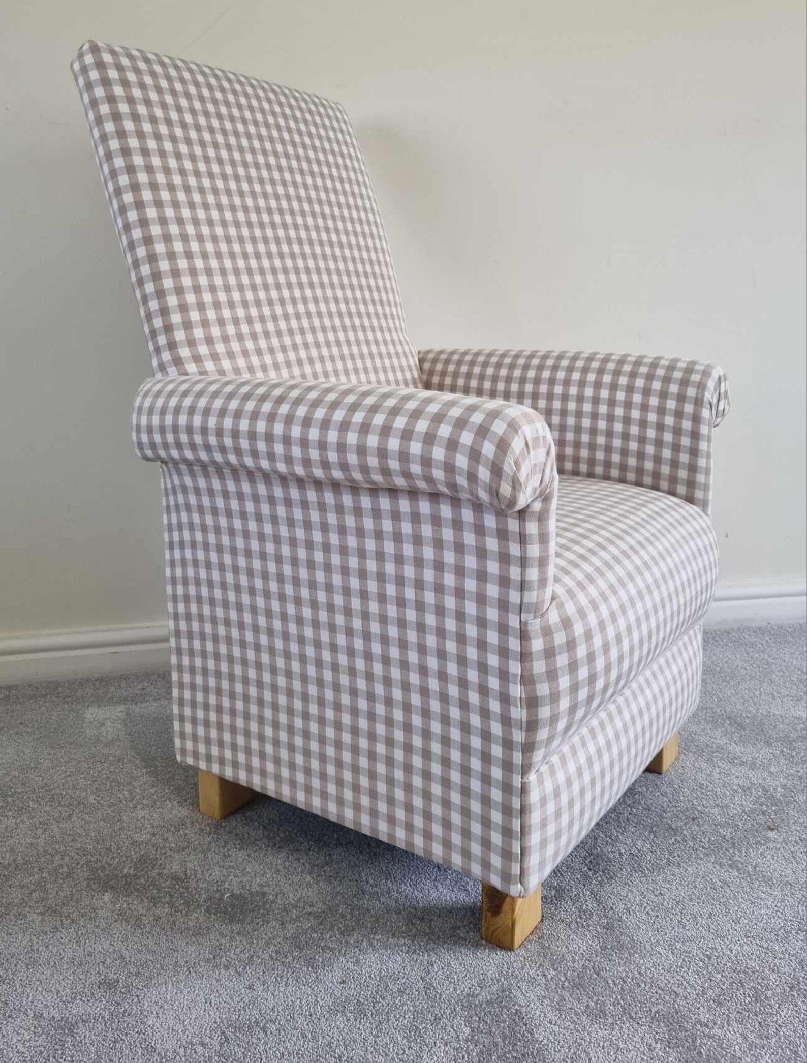 Gingham Fabric Armchairs Adult Chairs Blue Pink Red Checked Check ...