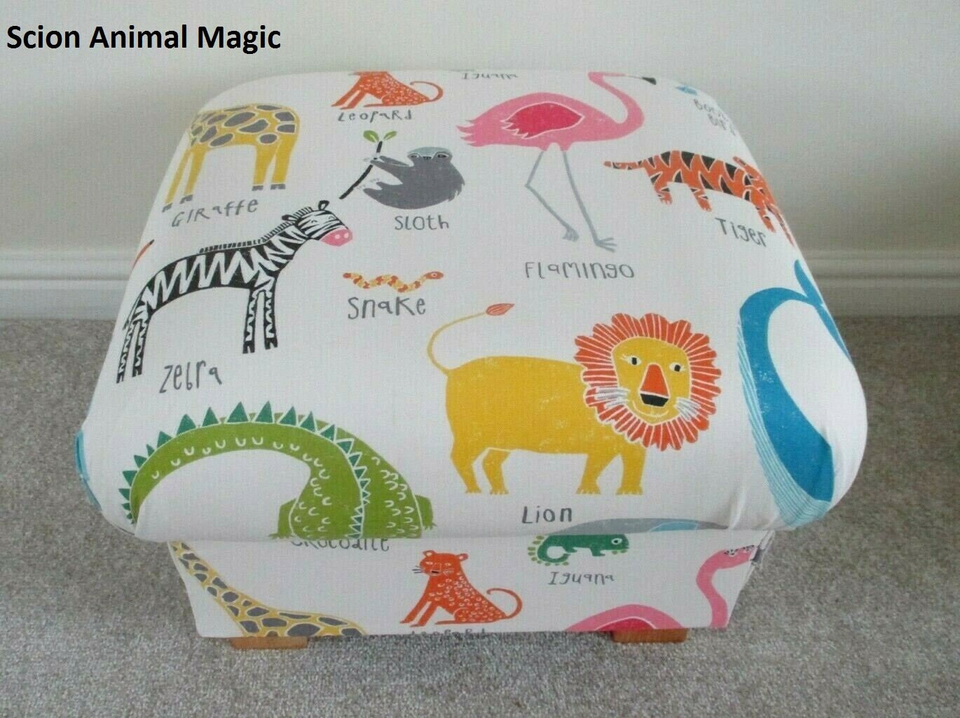 Harlequin Scion Animal Magic Fabric Adult Chair & Footstool - Etsy UK