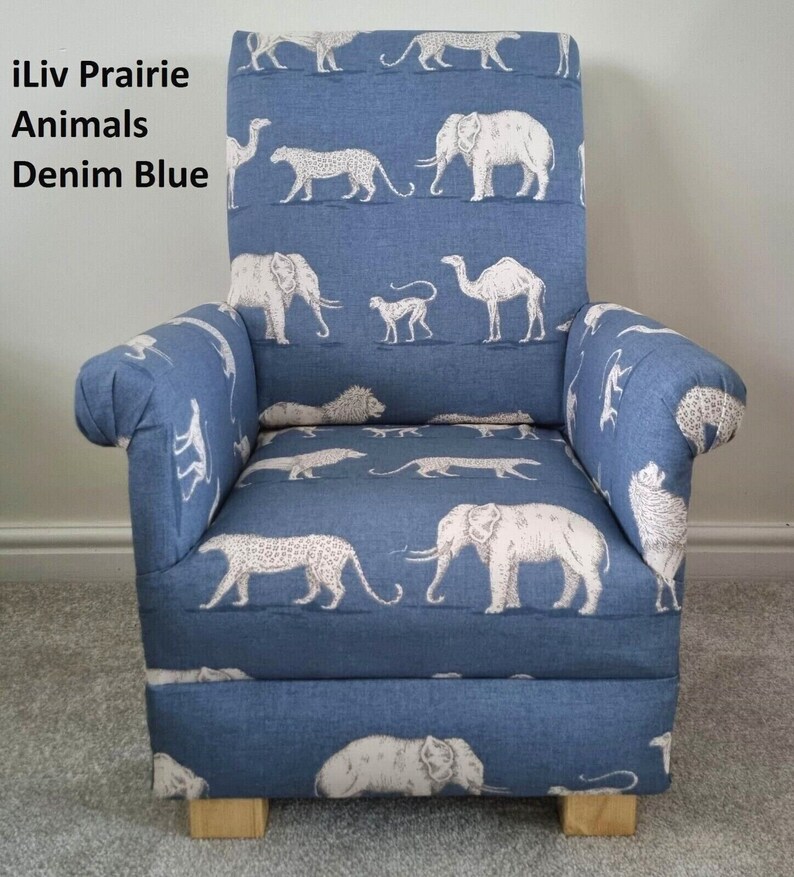 Children's Chairs in Animals Fabric Kids Armchair Safari - Etsy