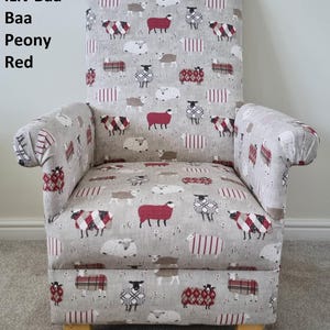 Laura Ashley Patchwork Child's Armchair Pink Roses & Polka Dot Fabric ...