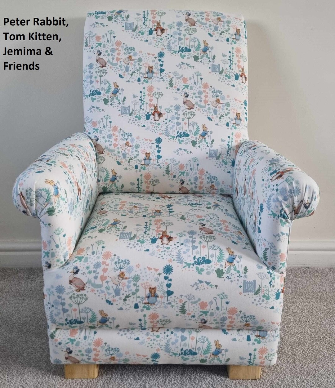Beatrix Potter Peter Rabbit & Friends Fabric Children's Chair Blue ...