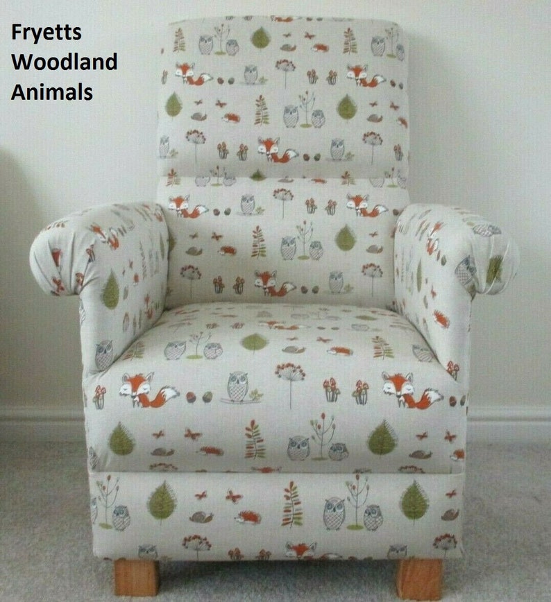 Fryetts Woodland Animals Adult Chair & Footstool Owl Fox - Etsy