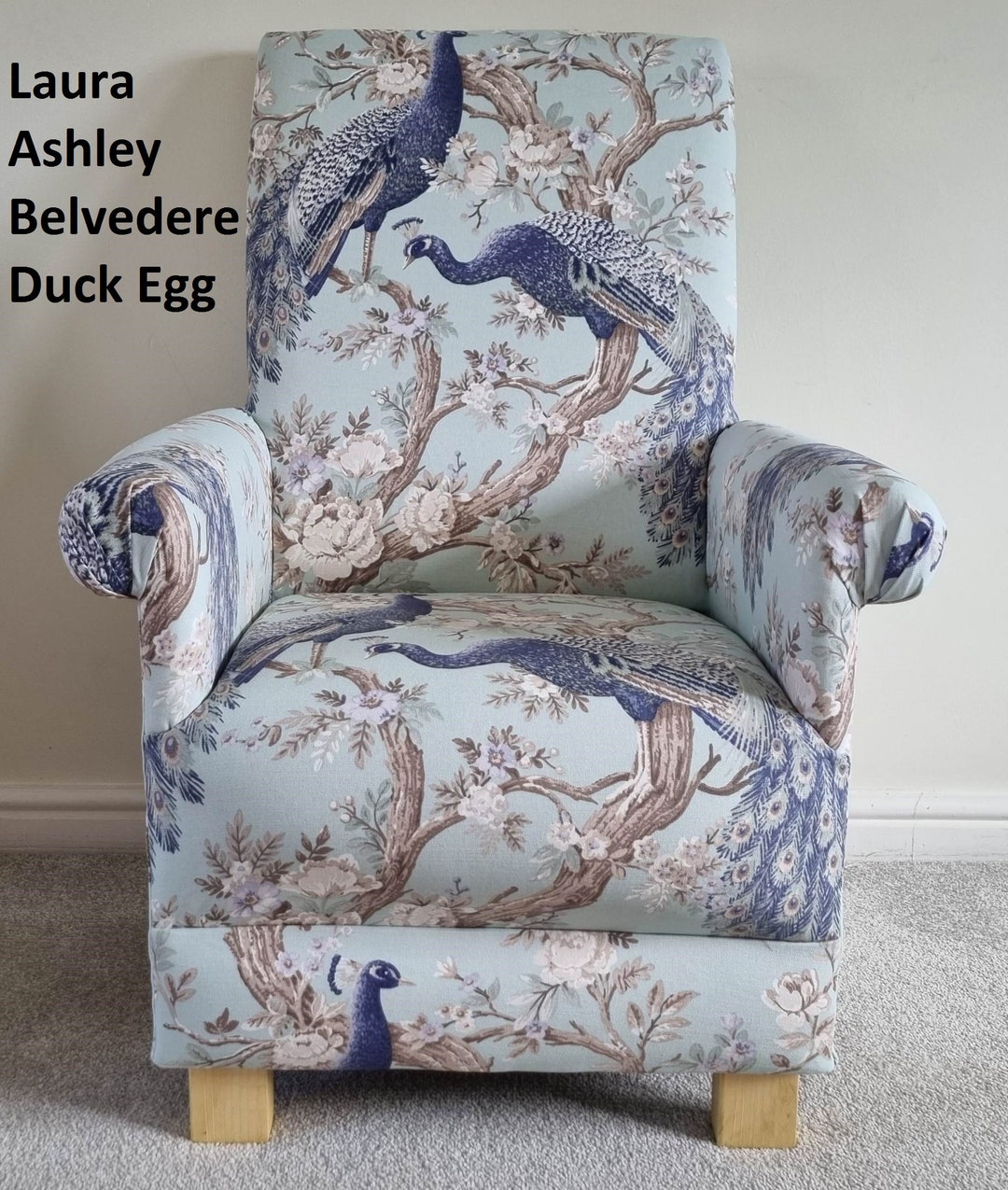 Adult Armchairs Laura Ashley Fabric Chairs Belvedere Josette Duck Egg ...