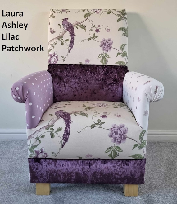 Patchwork Fabric Adult Chairs Armchairs Fryetts Clarke Laura Ashley Pink Mustard Grey Blue Ochre Accent Bedroom Lounge Nursery Kitchen Small Etsy