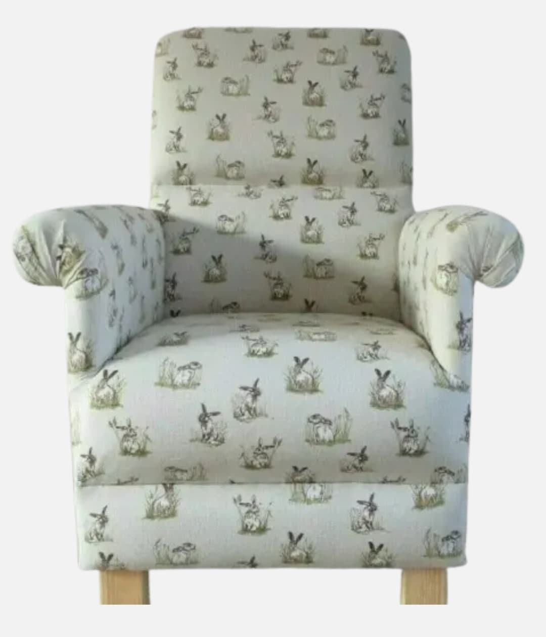 Handcrafted Adult Chairs in Vintage Hares Natural, Retro Elephants Grey ...