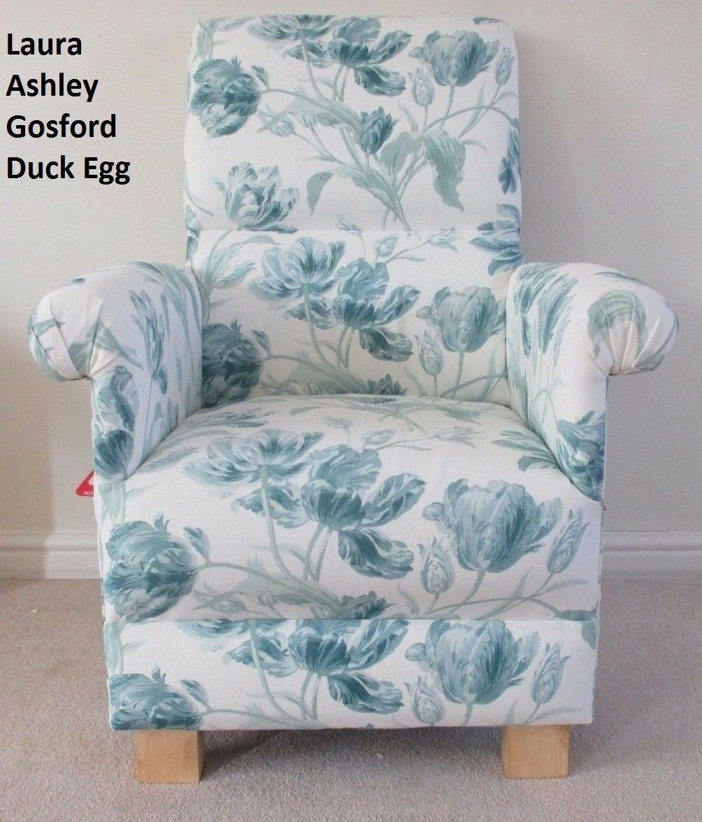 Laura Ashley Whinfell Fabric Adult Chair Armchair Duck Egg Green Blue Accent Nursery Bacall Topaz Sapphire Natural Beige Sage Gosford Plain Etsy