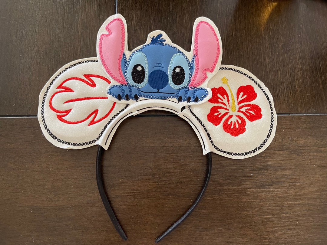 Mickey Ears/stitch Inspired/disney Inspired Mouse Ear/embroidery Mickey ...
