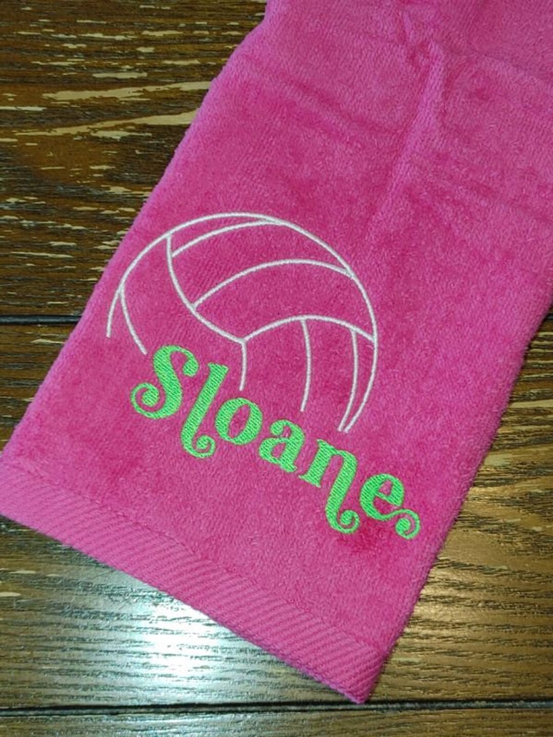 VOLLEYBALL Towel ~ Velour Sports Towel W/ Grommet PERSONALIZED Team ...