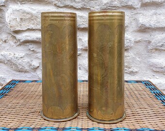 Trench Art, German WW1 Shell, Great War, Brass Shell, World War 1, Man ...