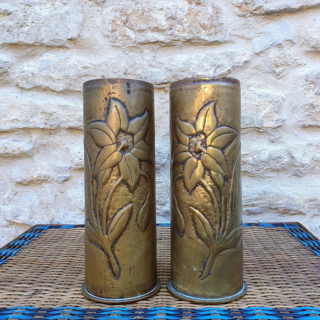 Trench Art, German WW1 Shell, Great War, Brass Shell, World War 1, Man ...