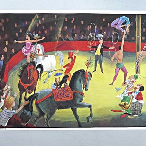 Vintage Poster, Circus and Child Bedroom, French School Poster, Circus ...