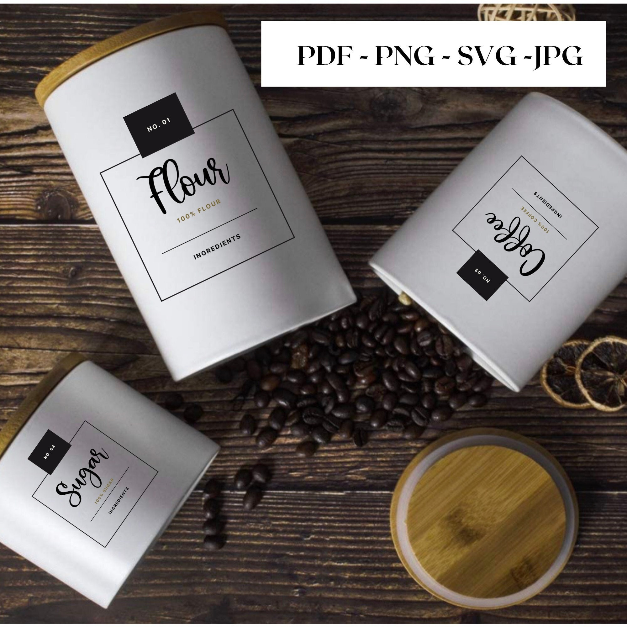 Printable Food Storage Labels (pdf, Svg, Png, Jpg) - Etsy