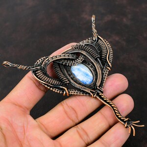 Blue Scheelite Pendant Copper Wire Wrapped Pendant Handmade Amazing ...