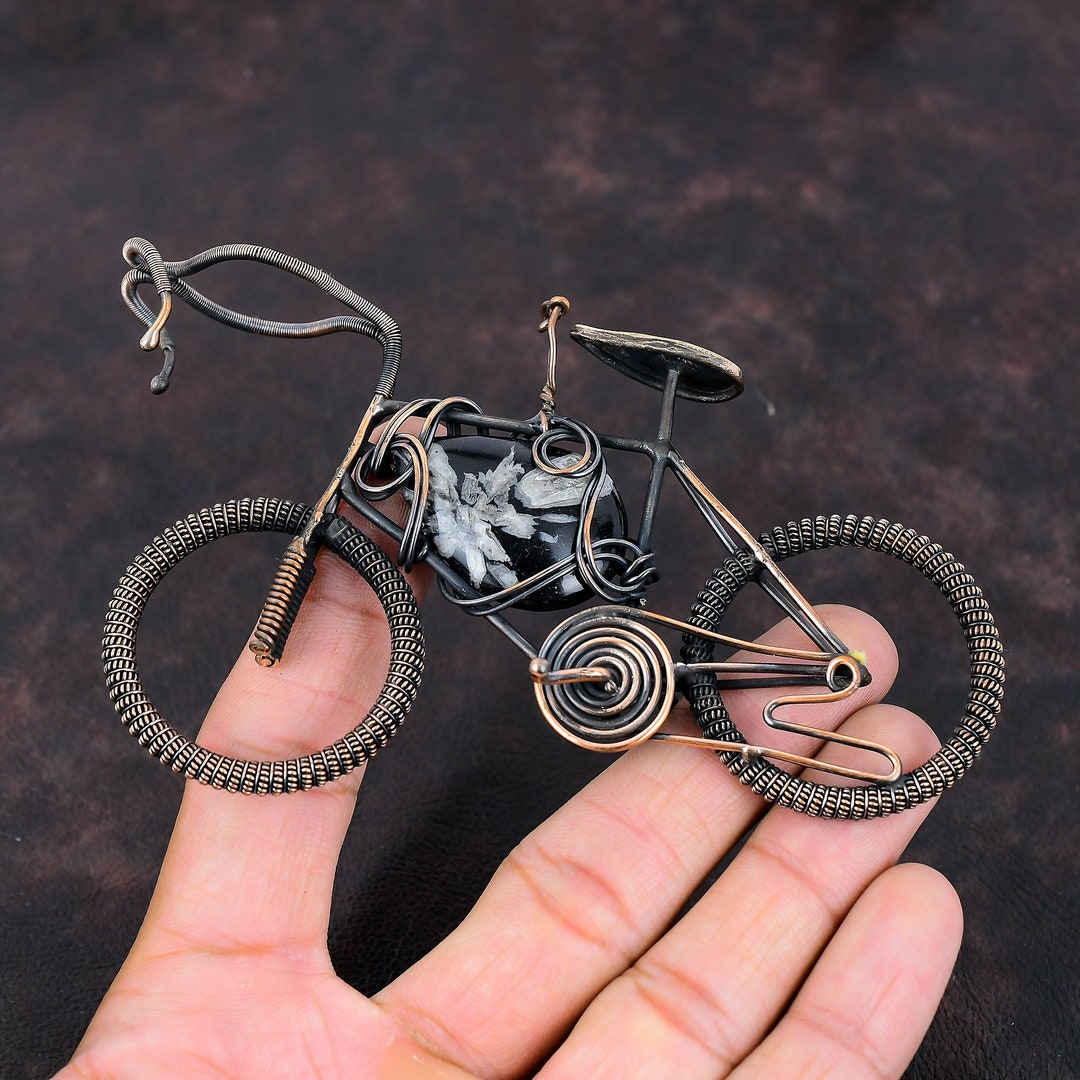 Chrysanthemum Pendant Copper Wire Wrapped Pendant Gemstone Cycle ...
