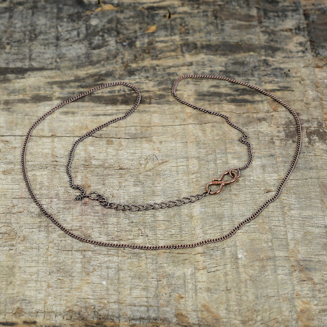 Electroformed Copper Chain Necklace 18" to 20" Adjustable Chain ...