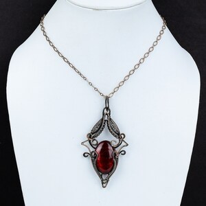 Red Fire Labradorite Pendant Copper Wire Wrapped Pendant Handmade ...