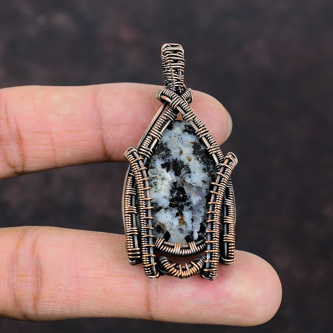 Astrophyllite Pendant Copper Wire Wrapped Pendant Astrophyllite ...