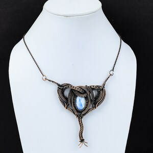 Blue Scheelite Pendant Copper Wire Wrapped Pendant Handmade Amazing ...