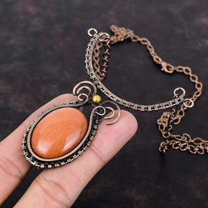 Sun Sitara Necklace Copper Wire Wrapped Adjustable Necklace Gemstone ...