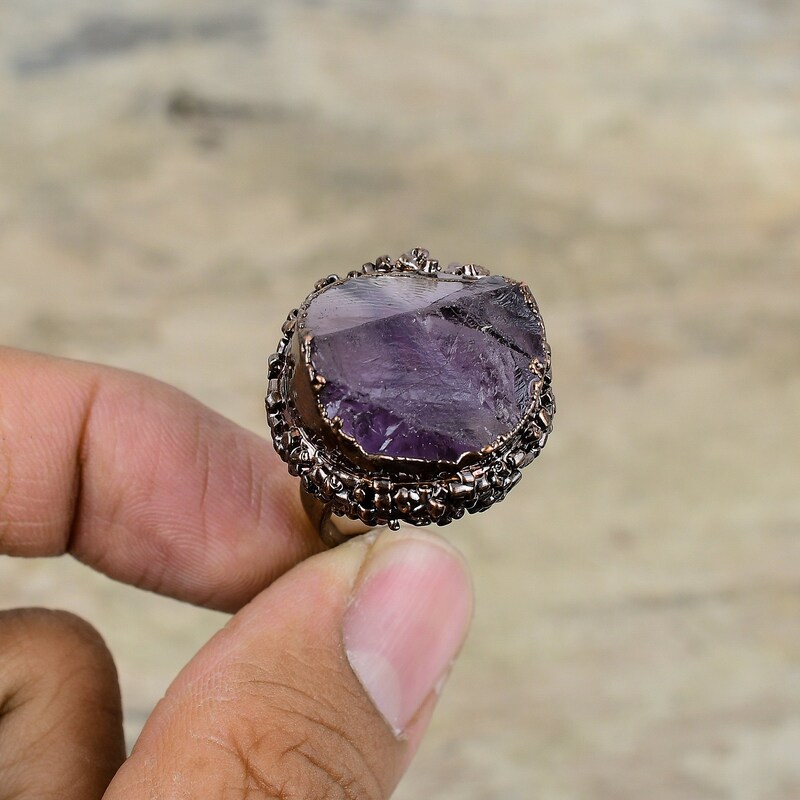 Rough Gemstone Ring - Etsy