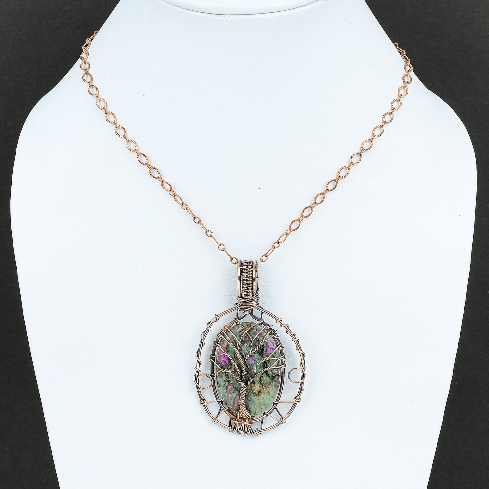 Tree of Life Ruby Fuchsite Copper Wire Wrapped Pendant - Etsy