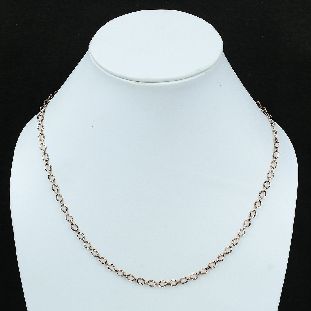 Handmade Copper Chain Necklace, Adjustable (18-20