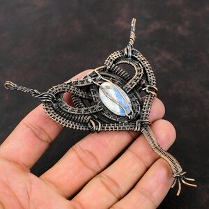 Blue Scheelite Pendant Copper Wire Wrapped Pendant Handmade Amazing ...