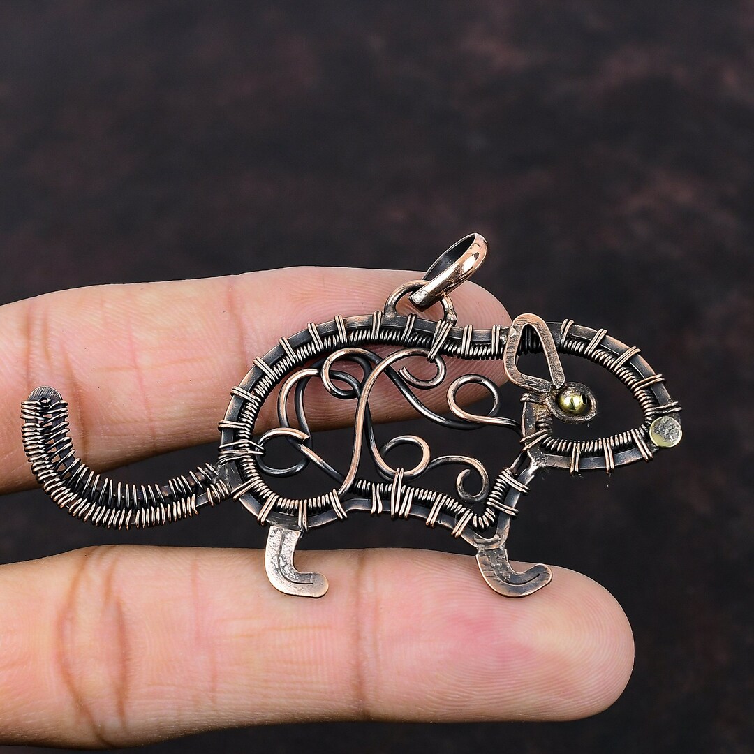 Beautiful Rat Pendant Copper Wire Wrapped Pendant Copper Jewelry for ...