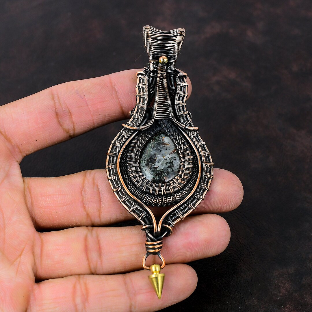 Astrophyllite Pendant Copper Wire Wrapped Jewelry Handmade Pendant ...