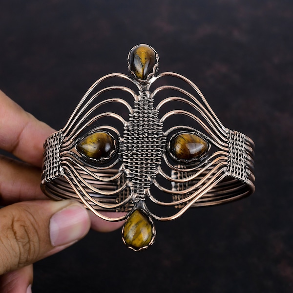 Tigers Eye Bangle Bracelet - Etsy