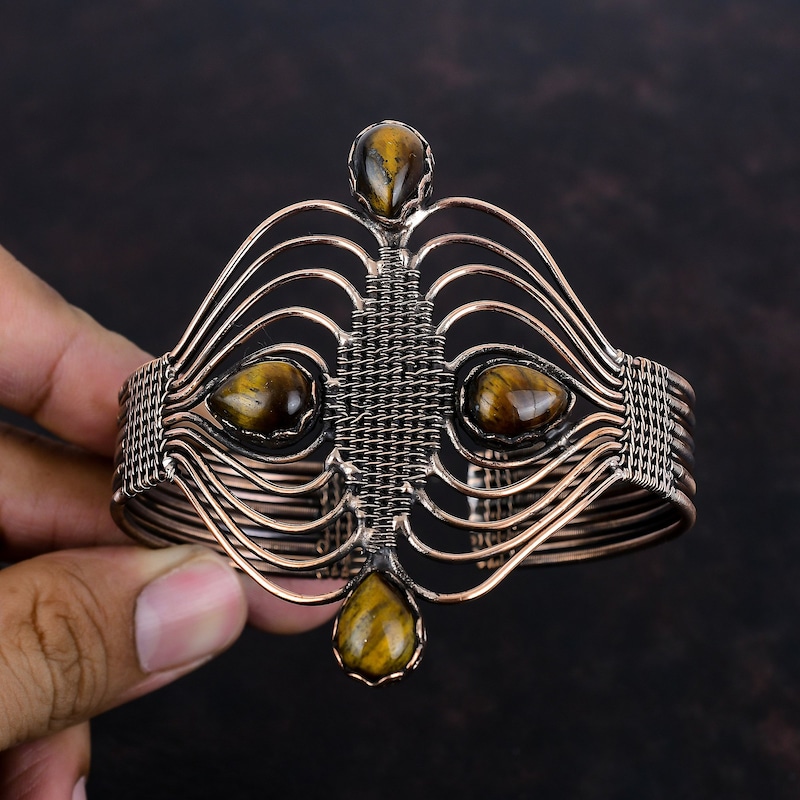 Tigereye Bangle Bracelet - Etsy UK