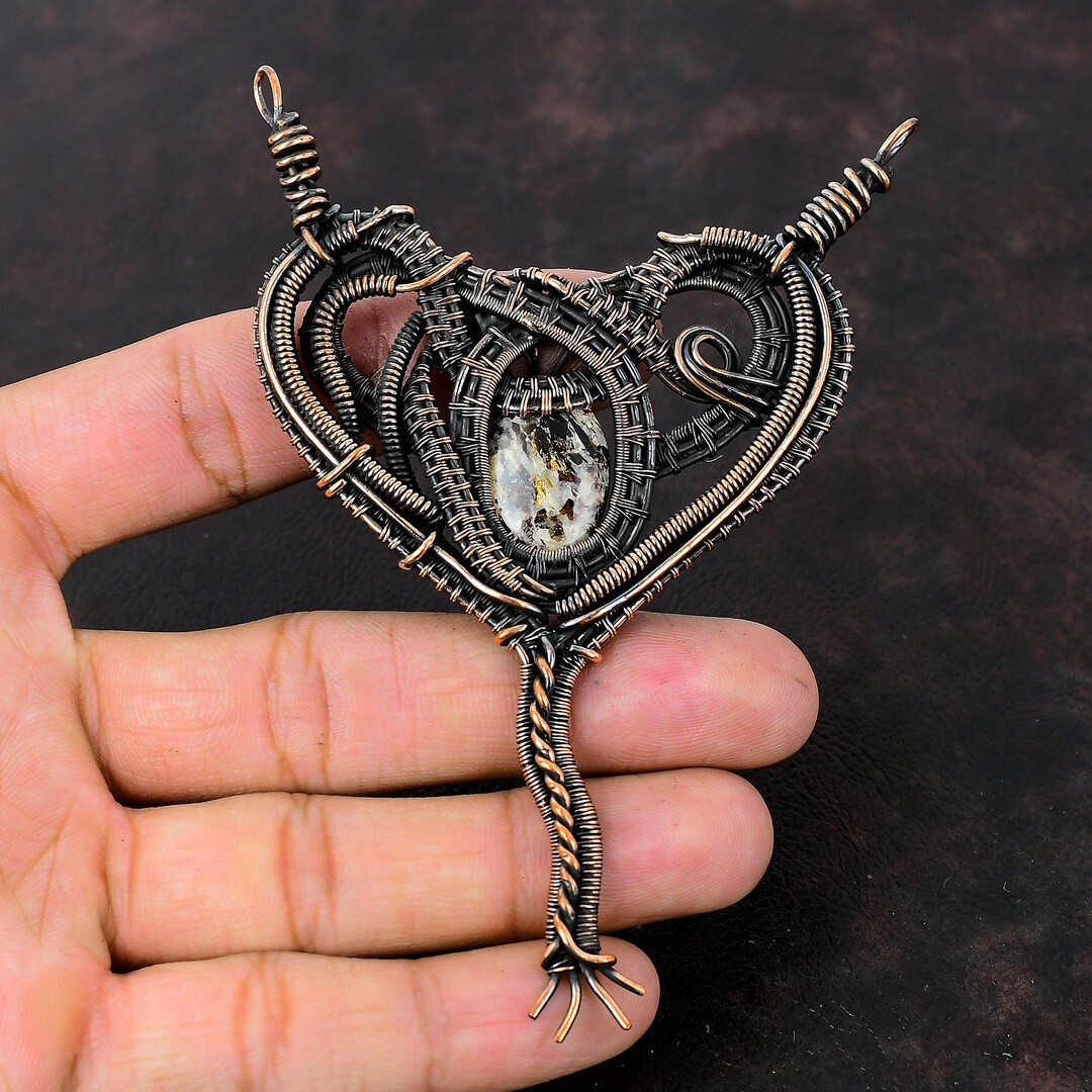 Astrophyllite Pendant Copper Wire Wrapped Handmade Pendant ...