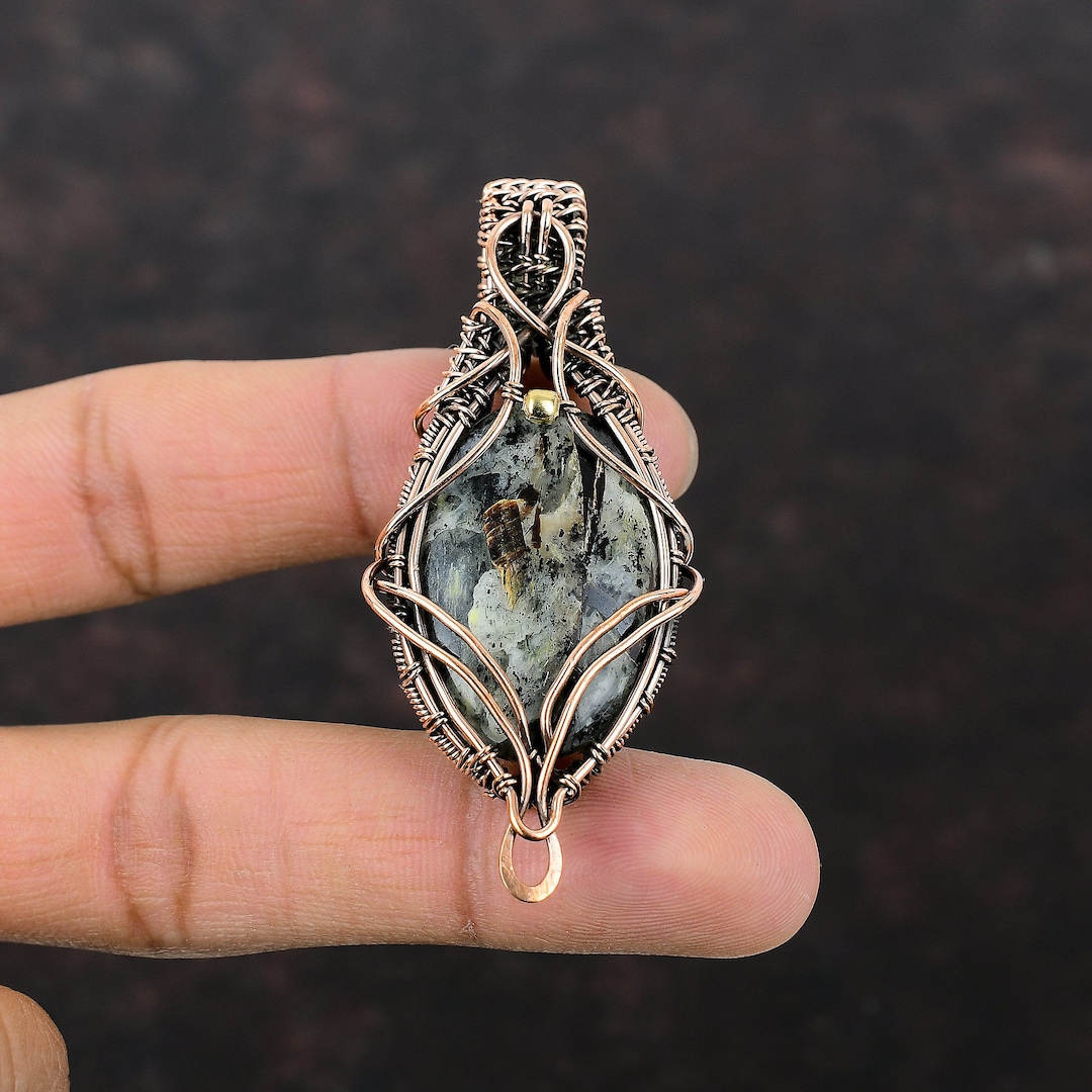 Astrophyllite Copper Pendant Wire Wrapped Pendant Astrophyllite ...
