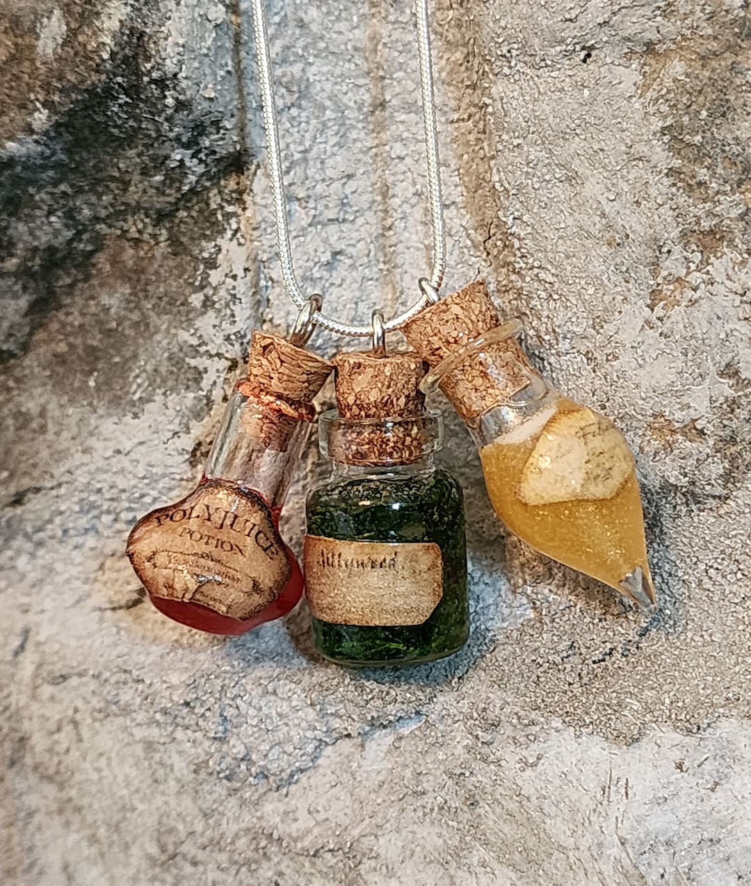 Potions Charm Necklace. Witchy 22 Inch Adjustable Chain. - Etsy